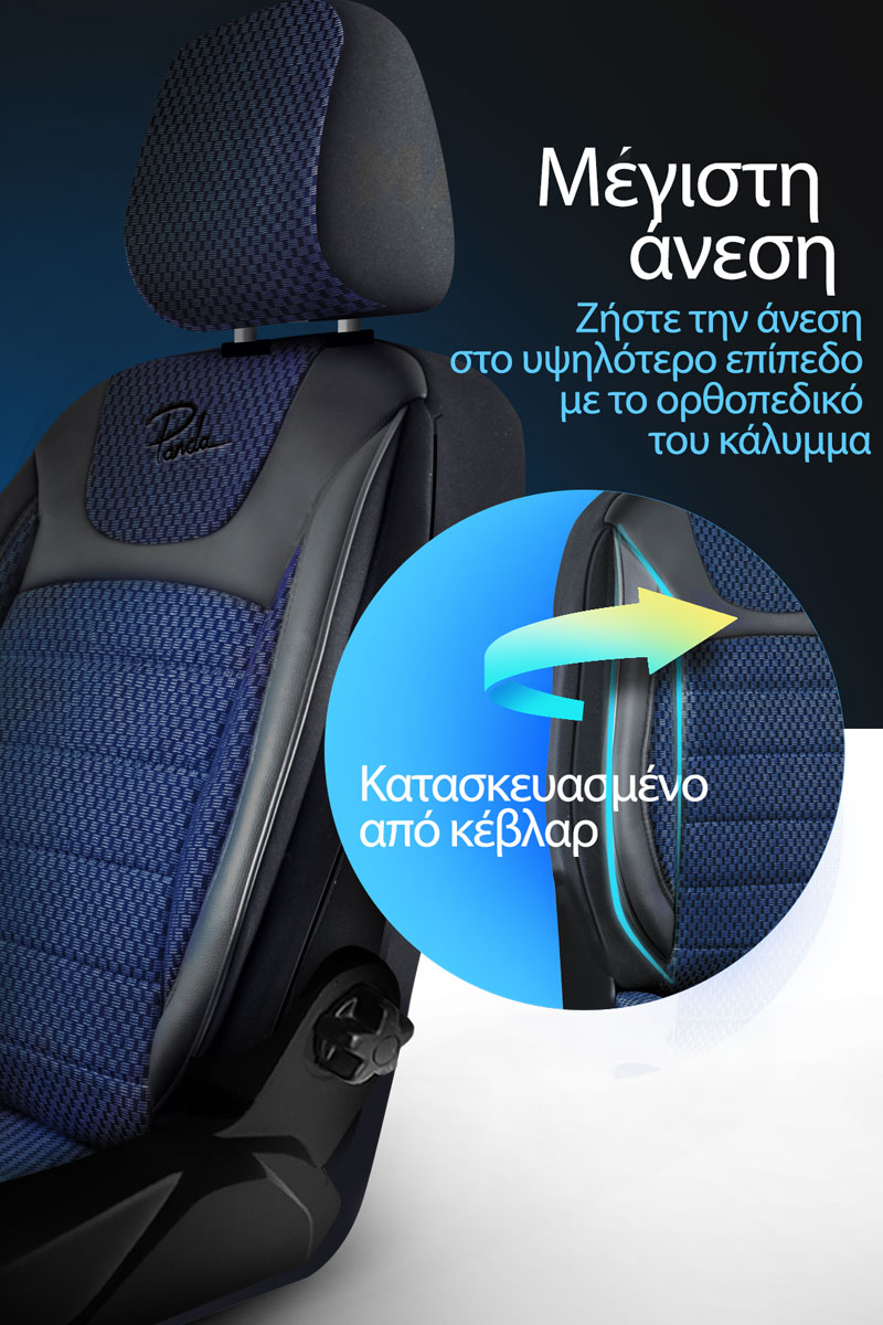 Καλύμματα καθισμάτων αυτοκινήτου μπλε-μαύρο universal Full Set ...