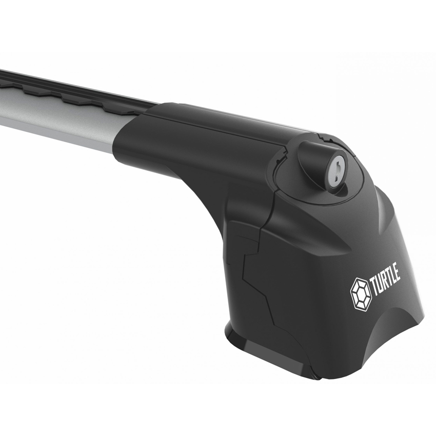 Μπάρες οροφής αλουμινίου με άκρα και κλειδαριά Turtle Air3 ασημί για ...